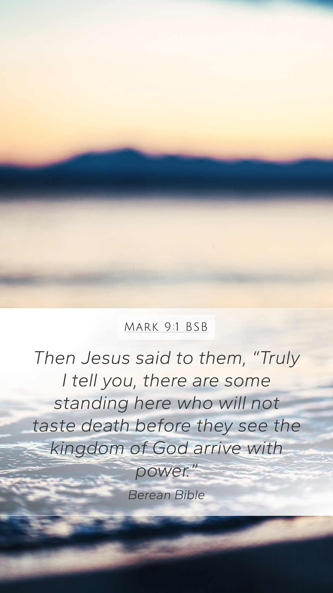 Mark 9 1 BSB Mobile Phone Wallpaper Then Jesus Said To Them Truly I